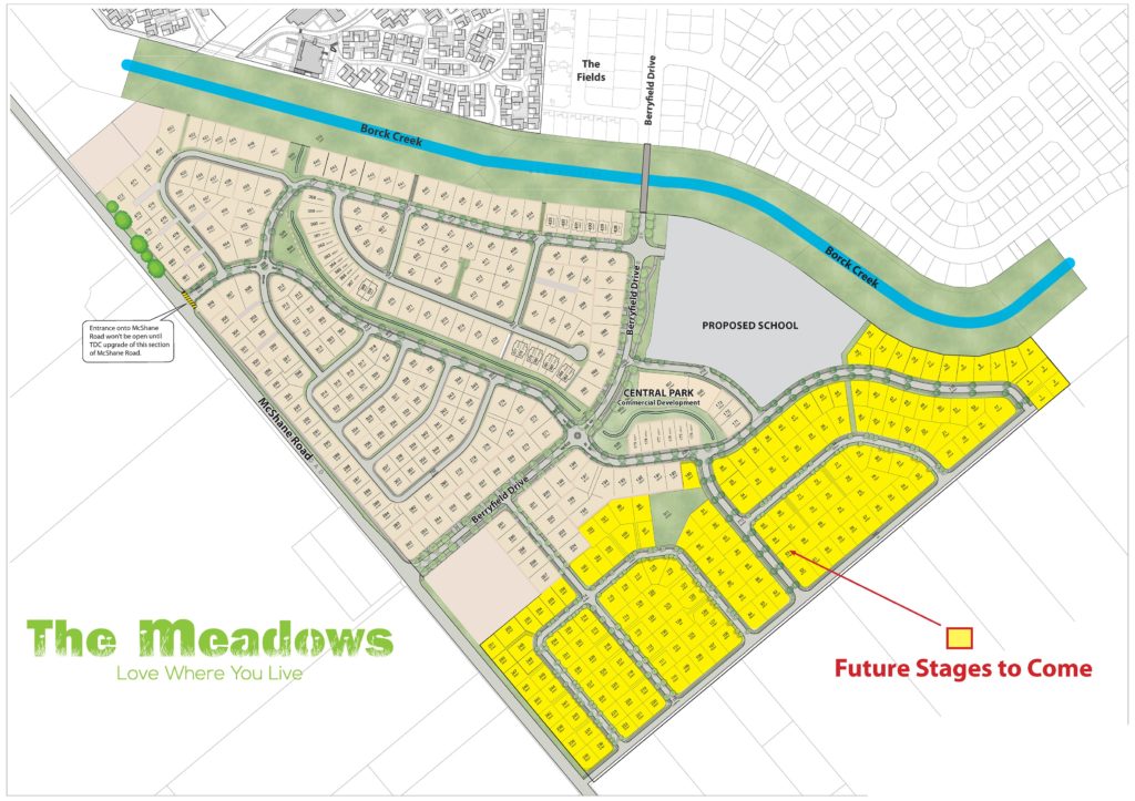 The Meadows Development Nelson | Sections Masterplan