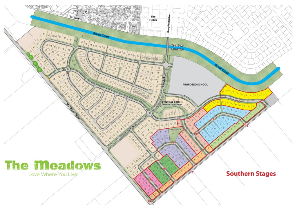 The Meadows Development Nelson | Sections Masterplan