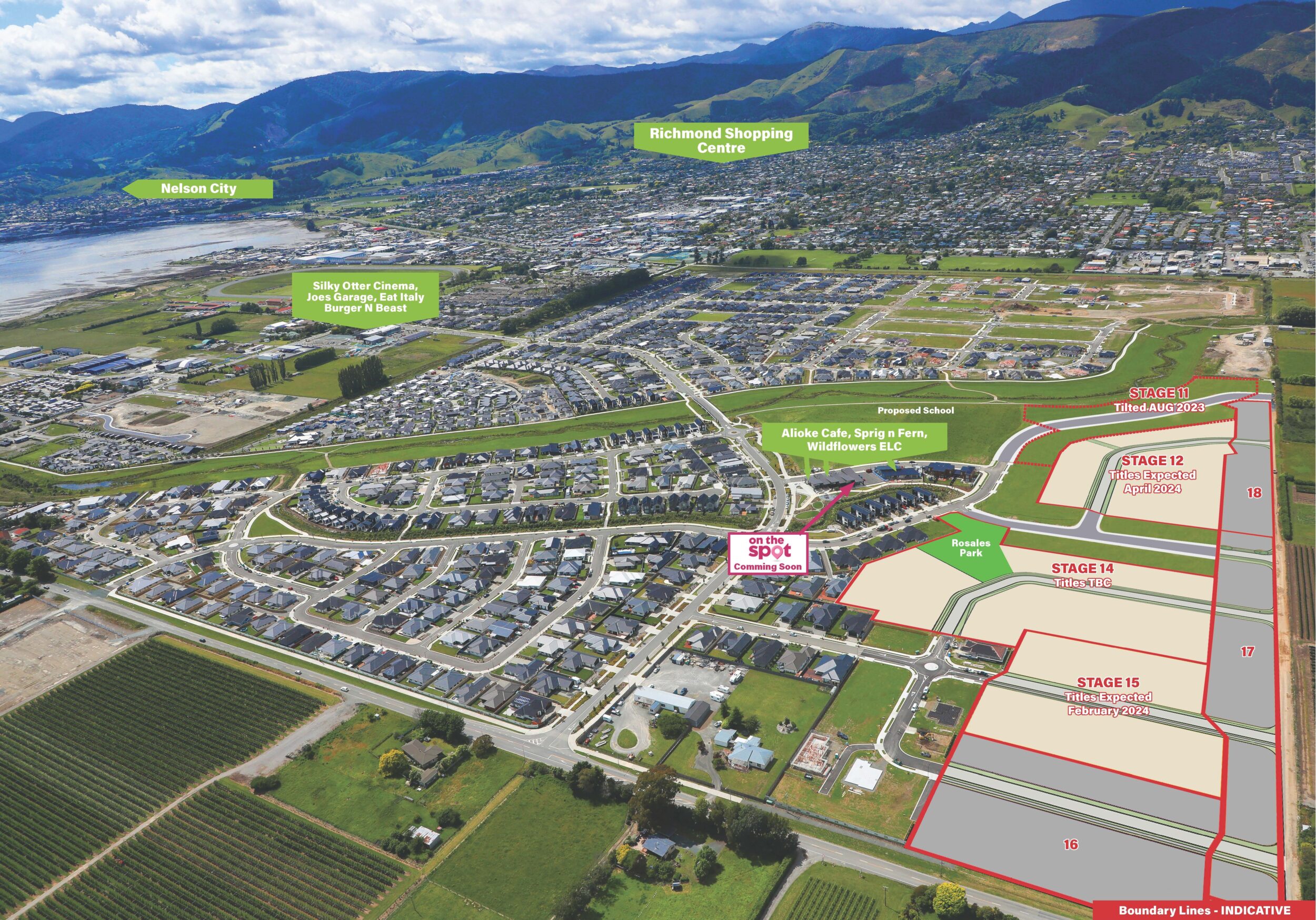 Sections for Sale at The Meadows, Richmond West Nelson